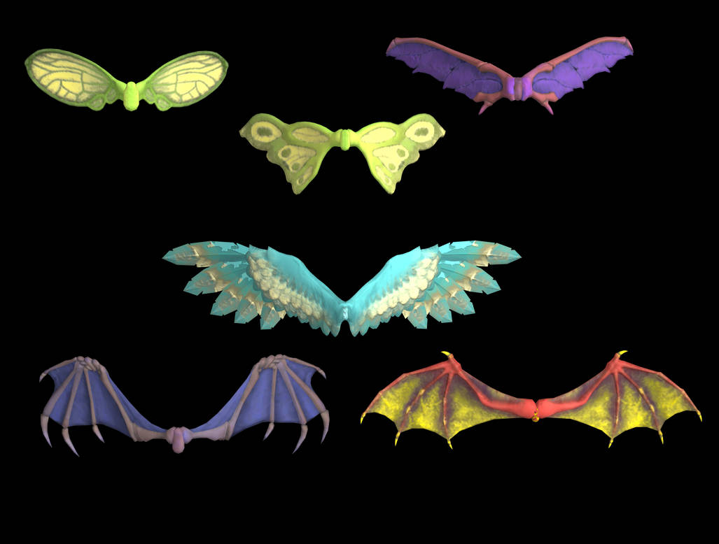 Cartoon Wings pack by Tokami-Fuko on DeviantArt