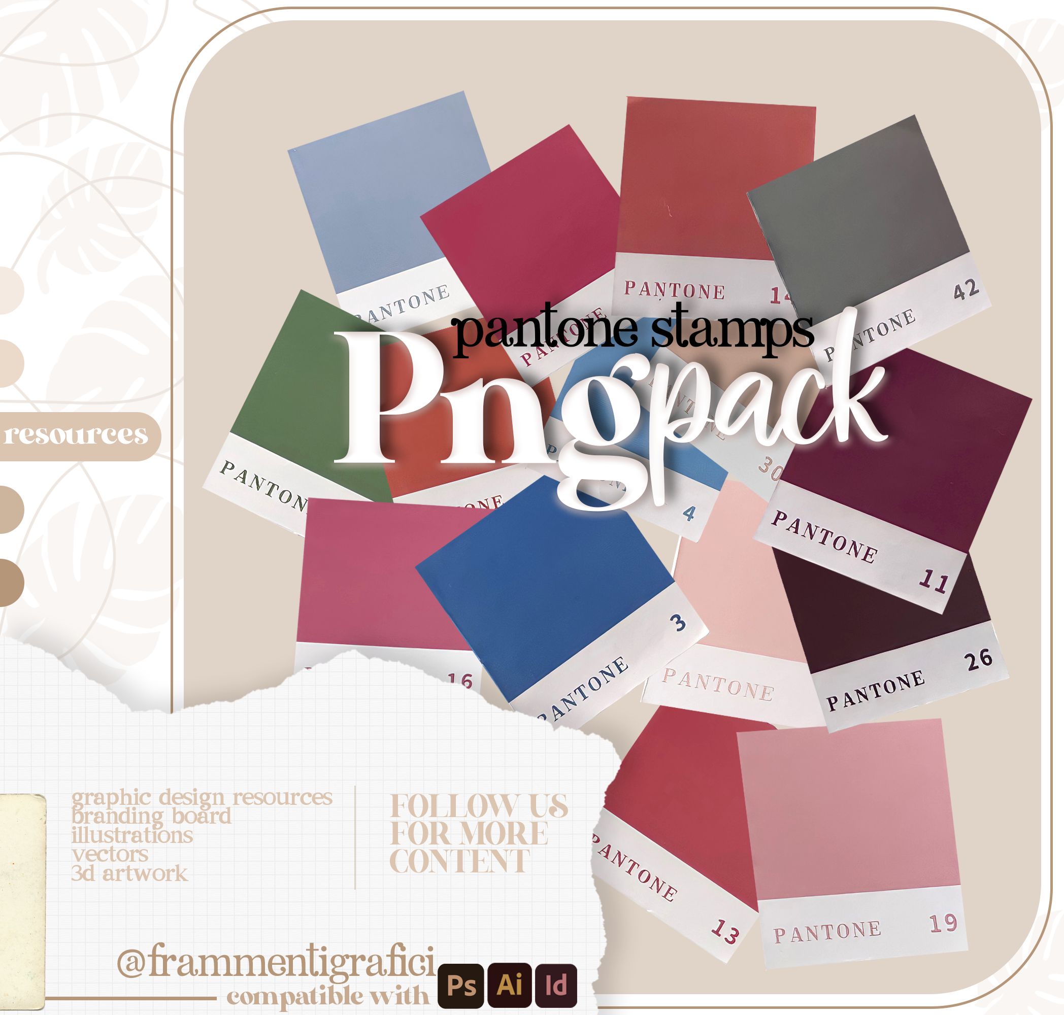 pantone stamps PNG pack - frammentigrafici by frammentigrafici on ...