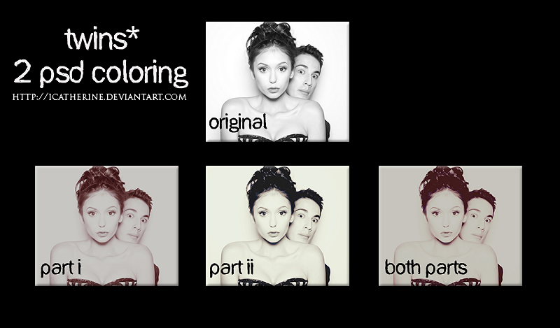 twins psd coloring by iCatherine on DeviantArt