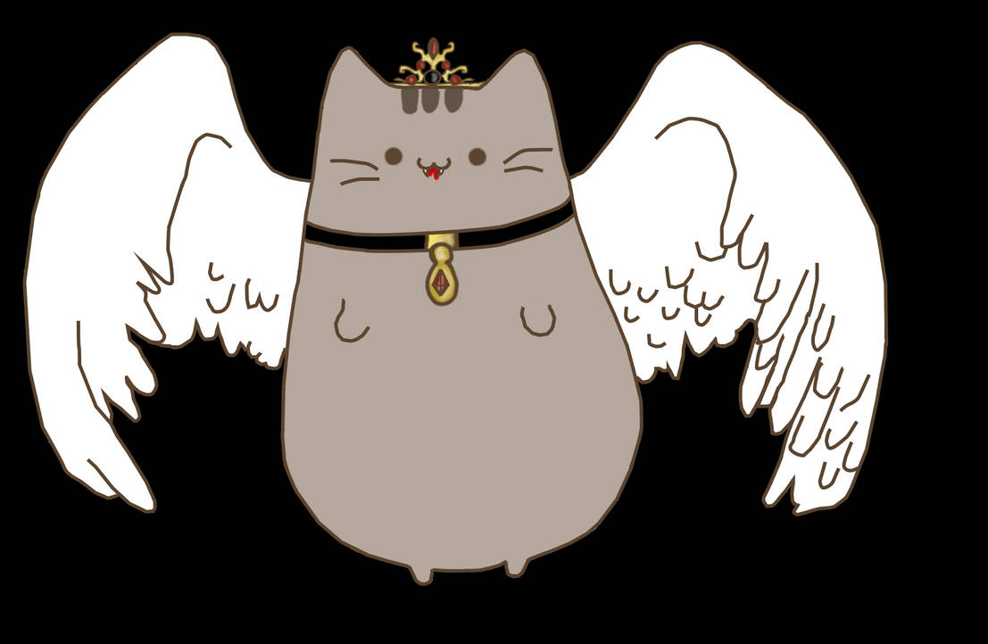 Animated vampire Pusheen with white wings by PusheenFactory on DeviantArt