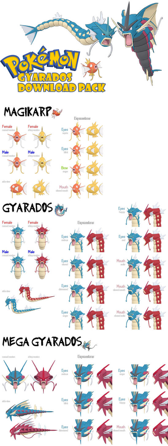 DOWNLOAD: XY Gyarados Pack by Devious-Bunny on DeviantArt