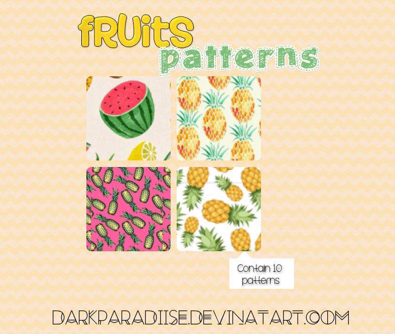 Fruit patterns by DarkParadiise on DeviantArt