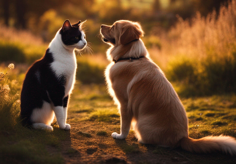 Cat and dog at sunrise by nmmarkowa on DeviantArt