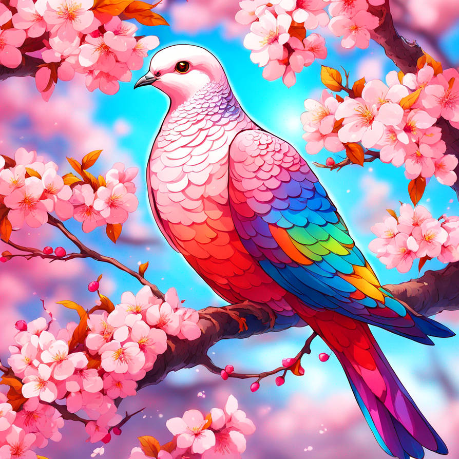 Beautiful dove in spring by nmmarkowa on DeviantArt