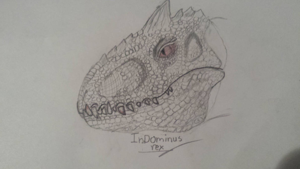 indominus rex drawing by jurassiclover128 on DeviantArt