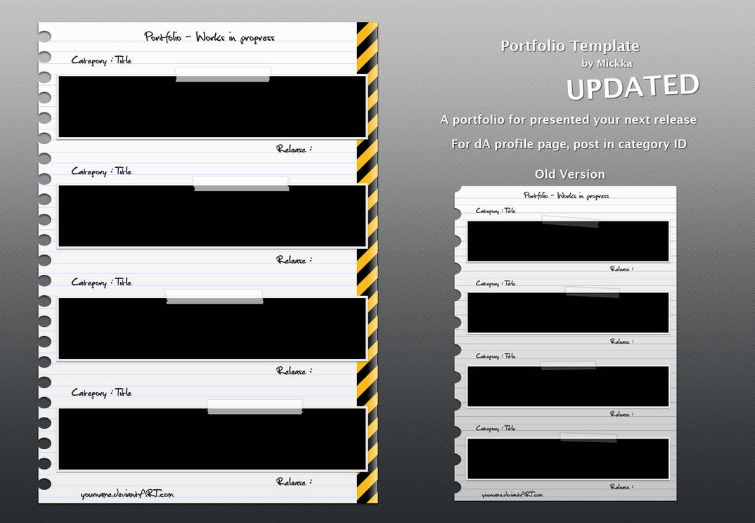 Portfolio Template by Mickka on DeviantArt