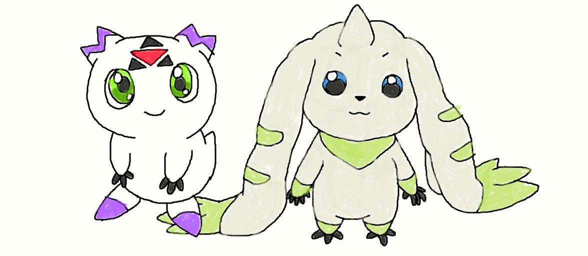 Digimon Tamers - Calumon and Terriermon by Takostu64 on DeviantArt