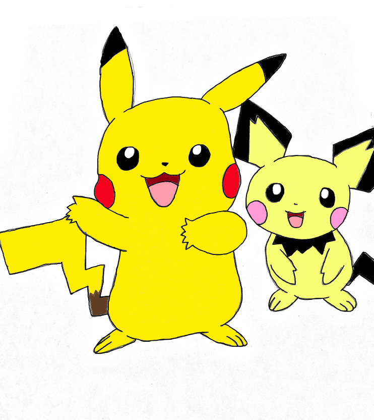 Pikachu and Pichu by Takostu64 on DeviantArt