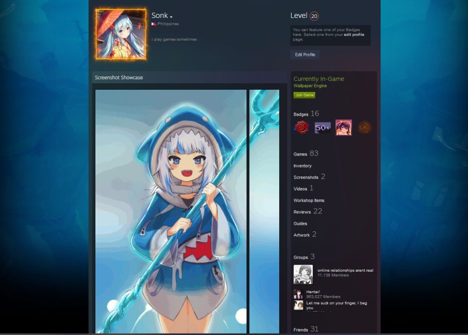 [Steam Animated] Gawr Gura by sonksdepressed on DeviantArt