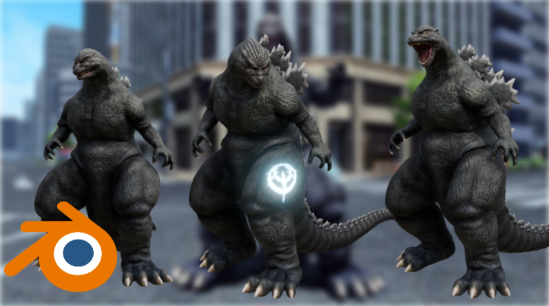 Godzilla PSO2 Blender model download by uhjububu on DeviantArt