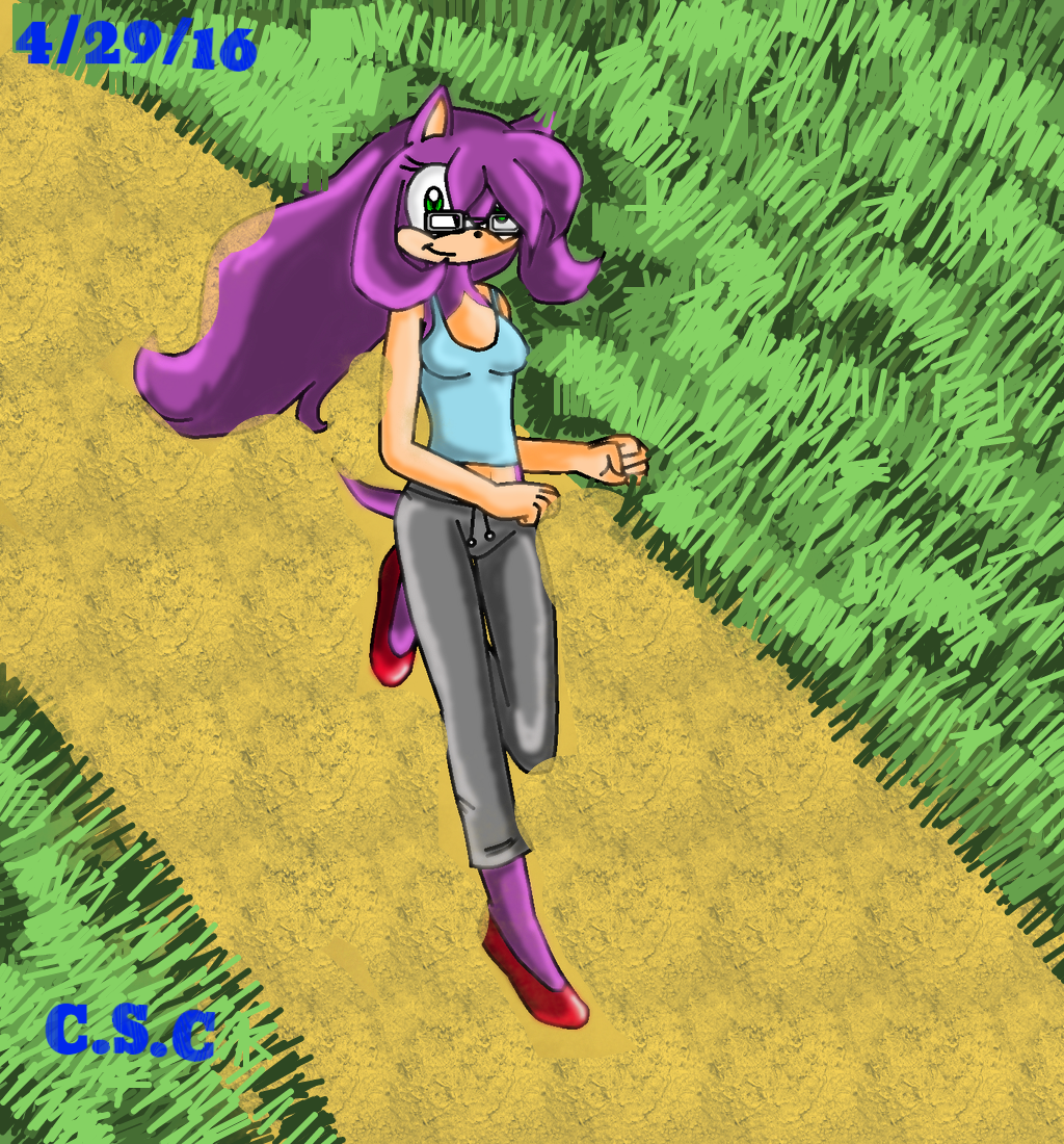 Violet's Daily Jog by ClassicSonicChick on DeviantArt
