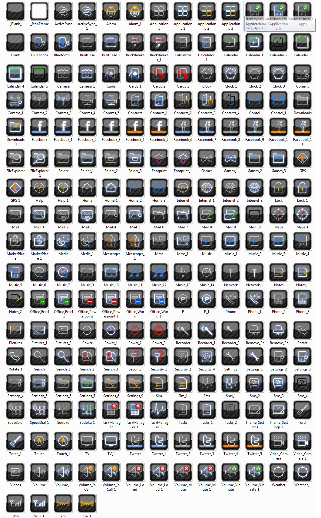 iBerry Carbon 90x90 png icons by UkIntel on DeviantArt