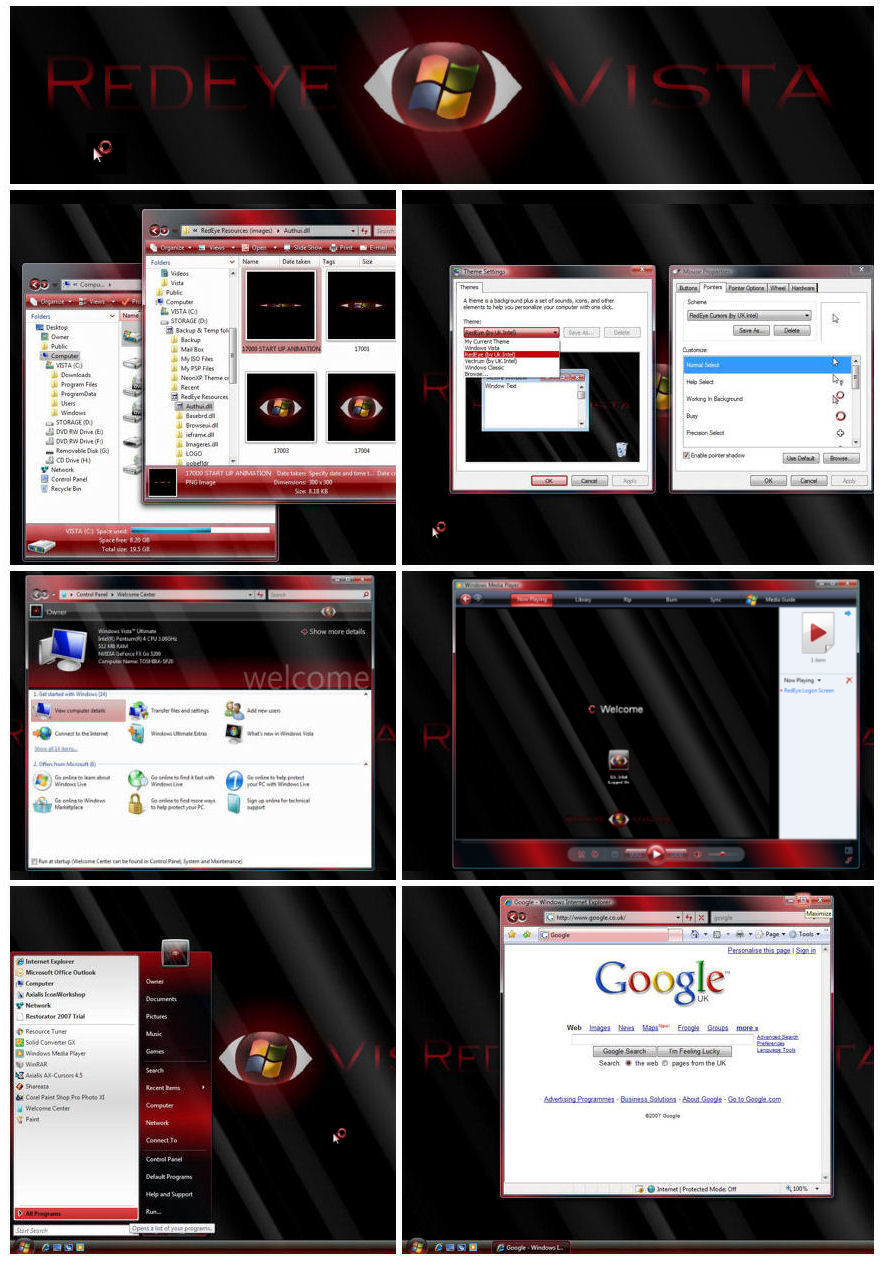 RedEye Vista Aero Theme 32bit by UkIntel on DeviantArt