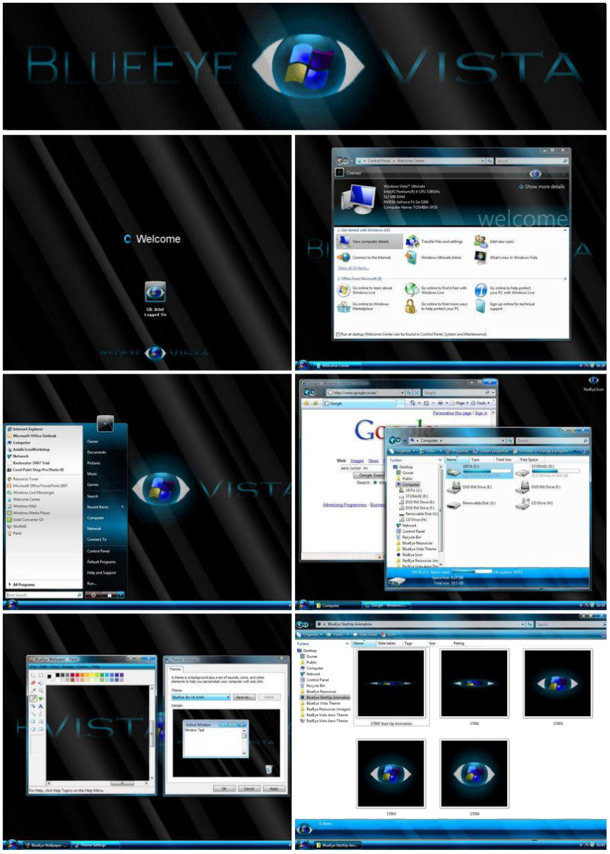 BlueEye Vista Aero Theme 64bit by UkIntel on DeviantArt