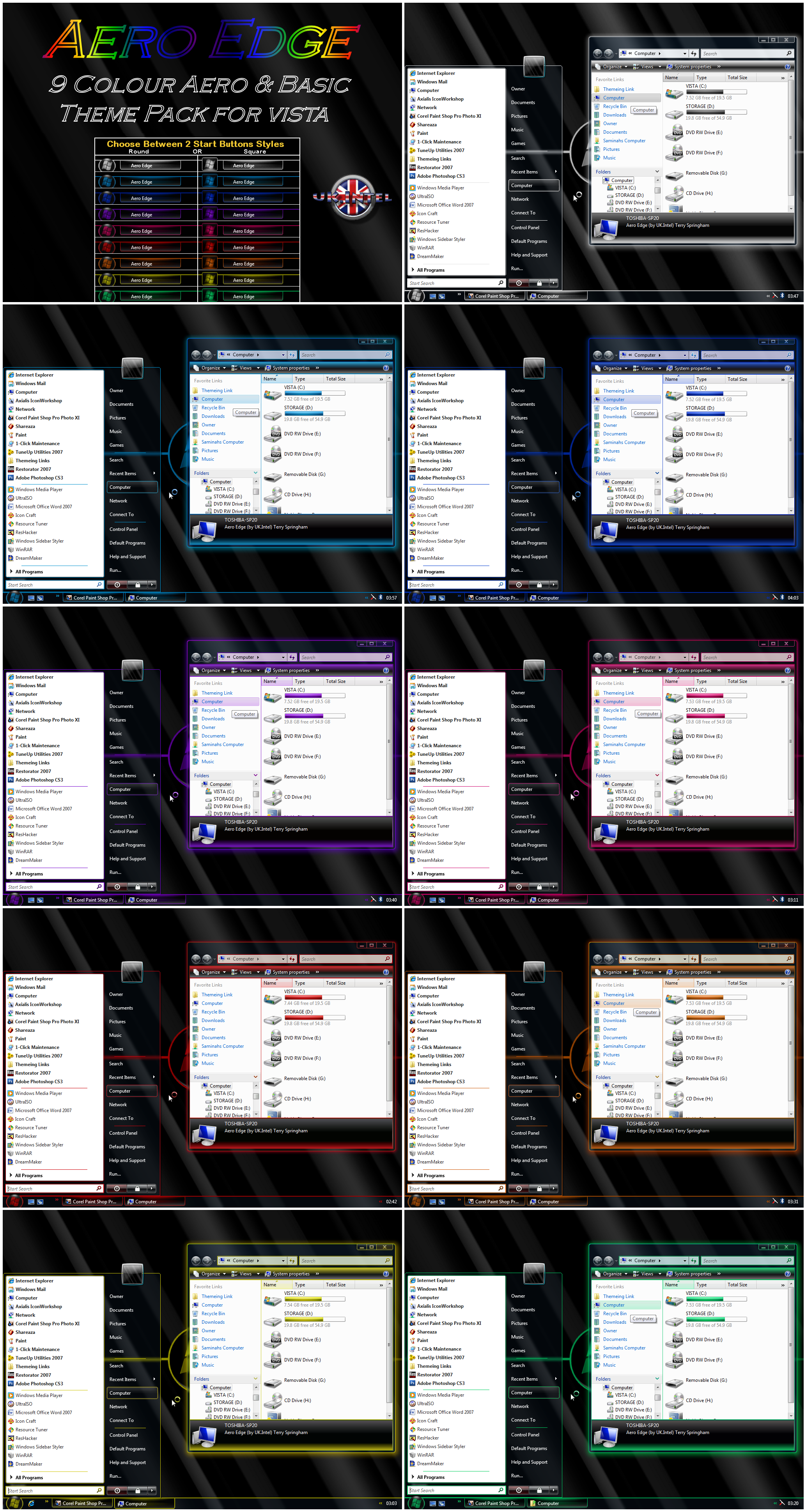 AeroEdge - 9 colours for Vista by UkIntel on DeviantArt