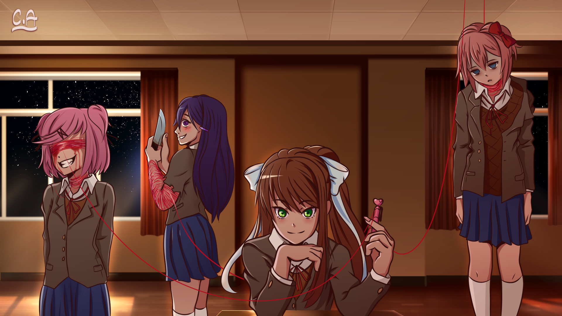 Doki Doki Literature Club by Calsarts on DeviantArt