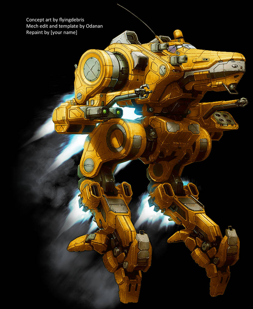 MWO Viper (Dragonfly) repaint template v3.1 by Odanan on DeviantArt