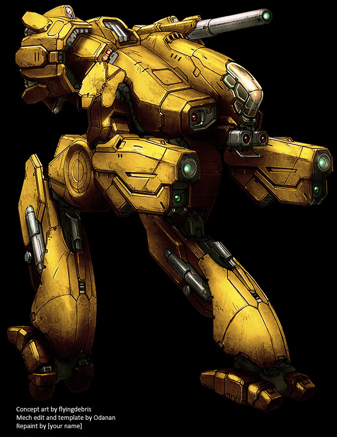 MWO Marauder IIC repaint template by Odanan on DeviantArt