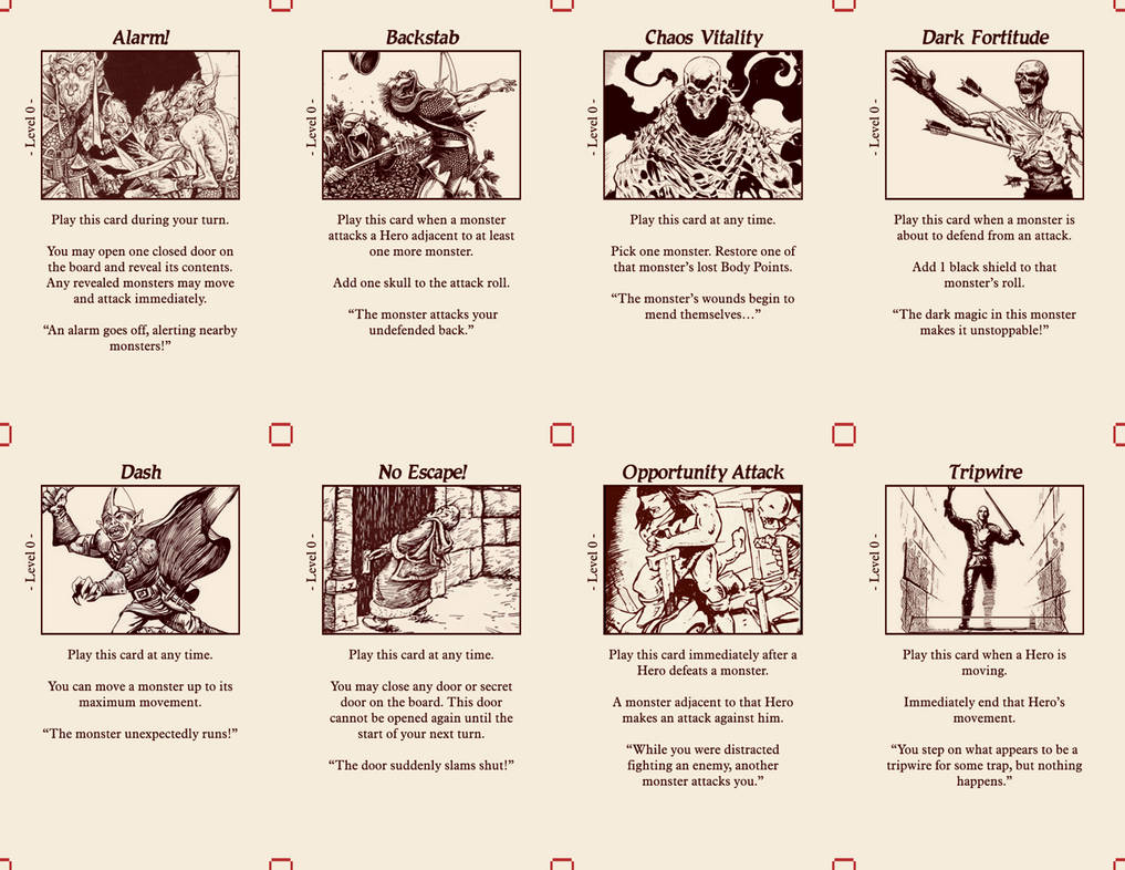 HeroQuest - Evil Power cards by Odanan on DeviantArt