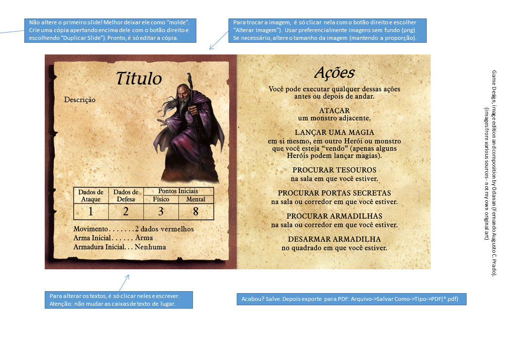 HeroQuest - template para fazer seu heroi (PT-BR) by Odanan on DeviantArt