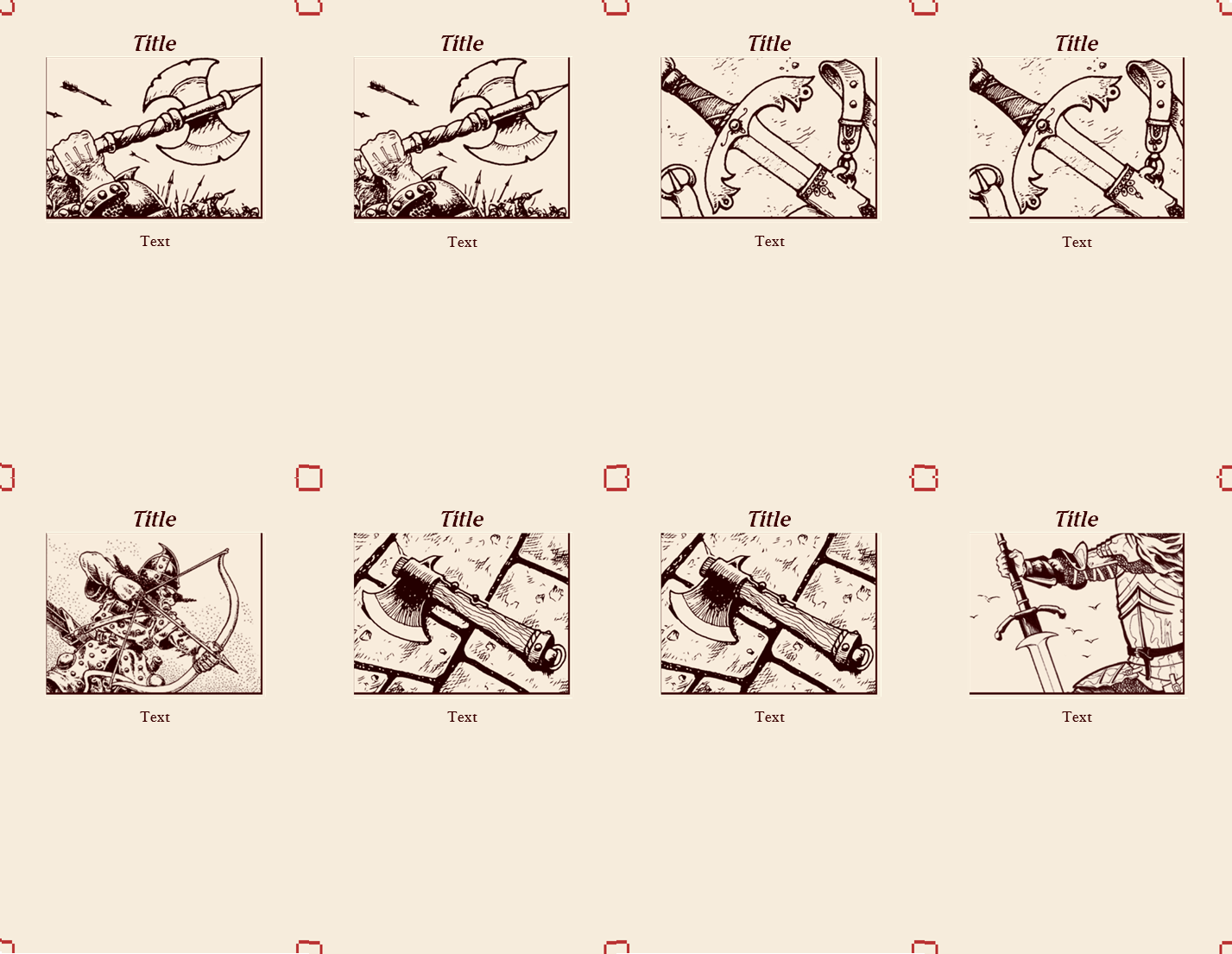 HeroQuest - translator template for new treasure by Odanan on DeviantArt