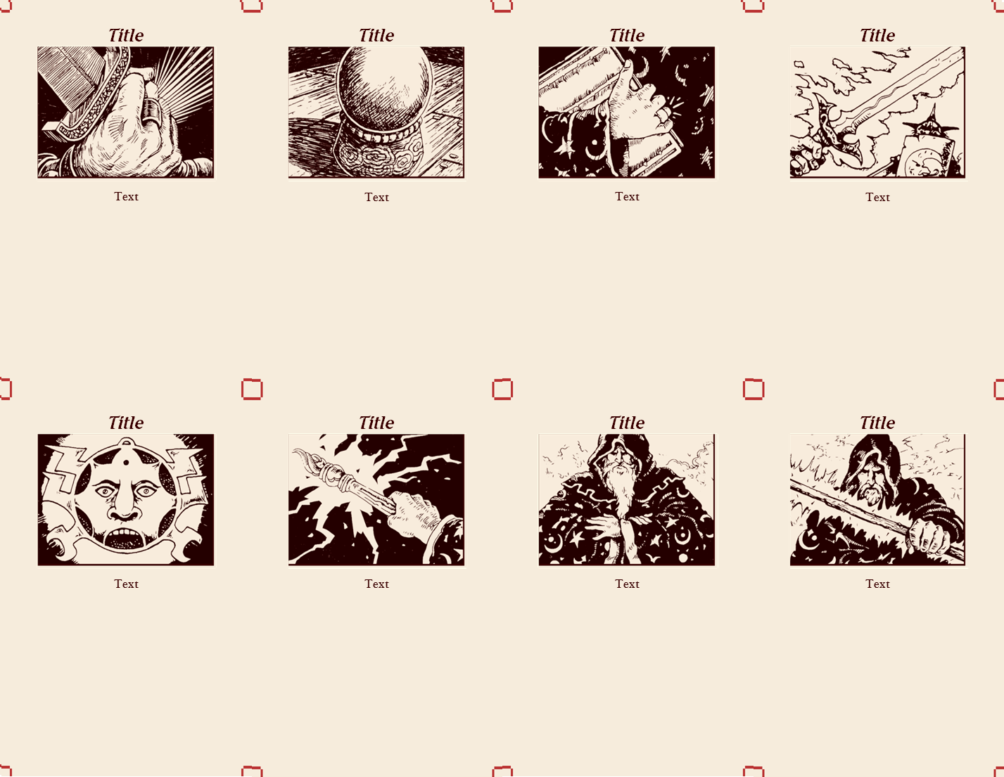 HeroQuest - translator template for all artifacts by Odanan on DeviantArt