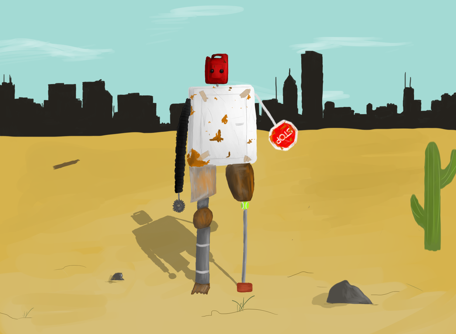Post-Apocalyptic Robot by GwydionElliott on DeviantArt