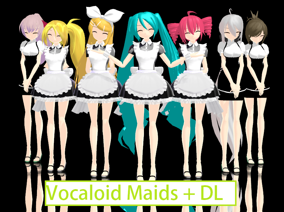 [MMD] Vocaloid Maids+DL by Angel-Melody35 on DeviantArt