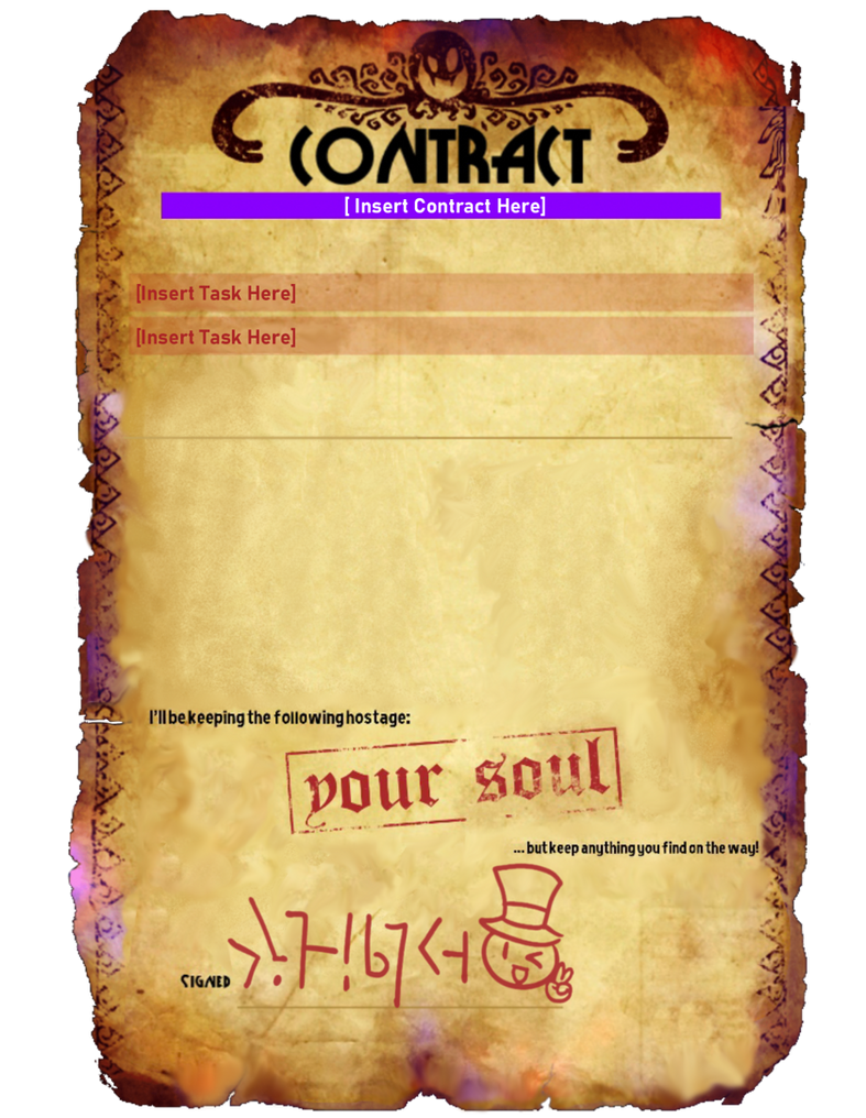 [Edit] Snatcher Contract Template by MultiGamingGal on DeviantArt