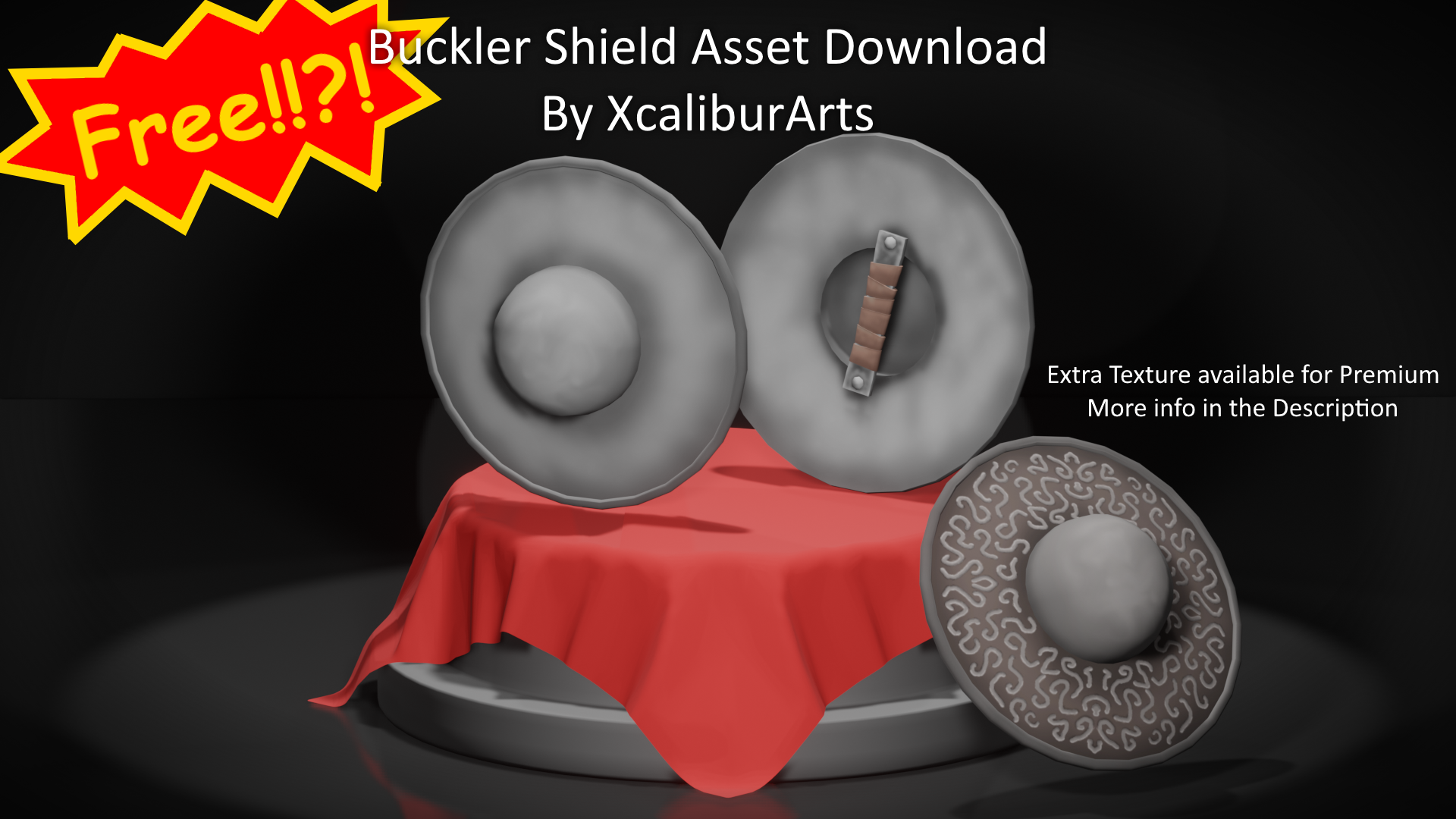 Free 3D/MMD Buckler Shield Asset Download by XcaliburArts on DeviantArt