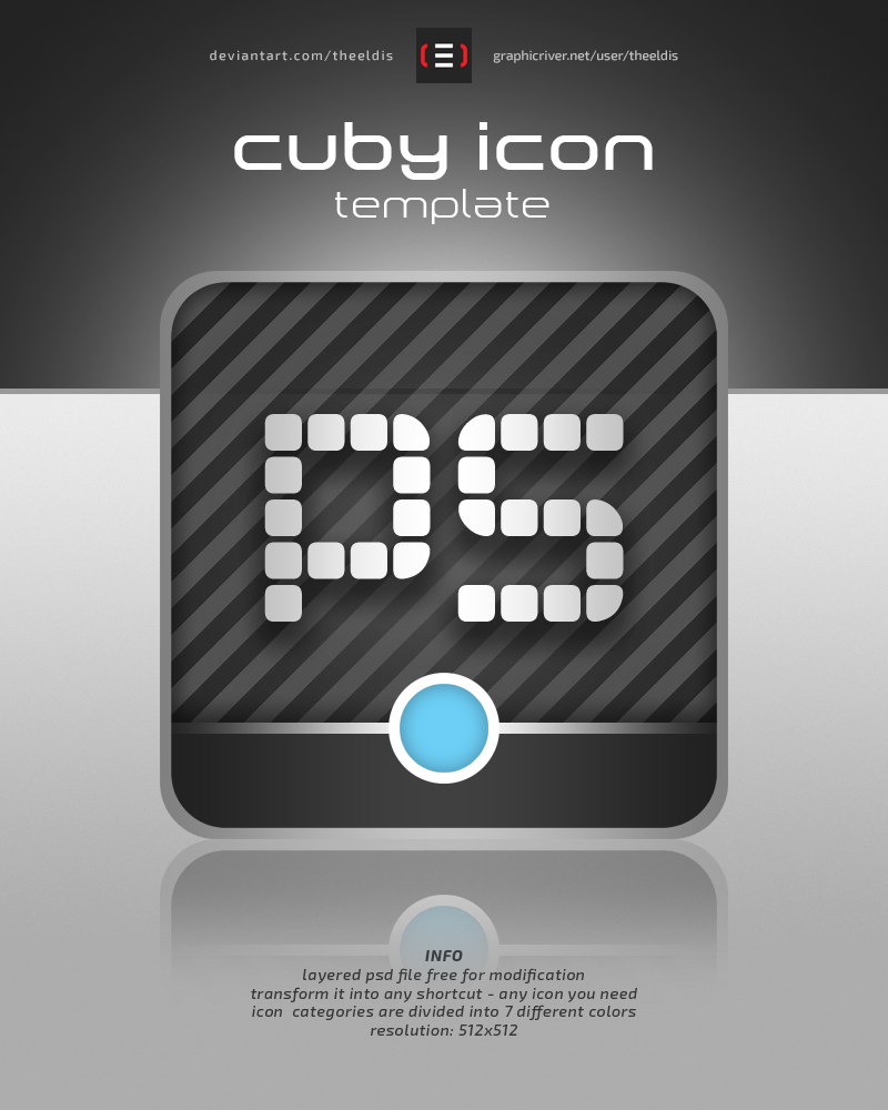Cuby Icon Template by theeldis on DeviantArt