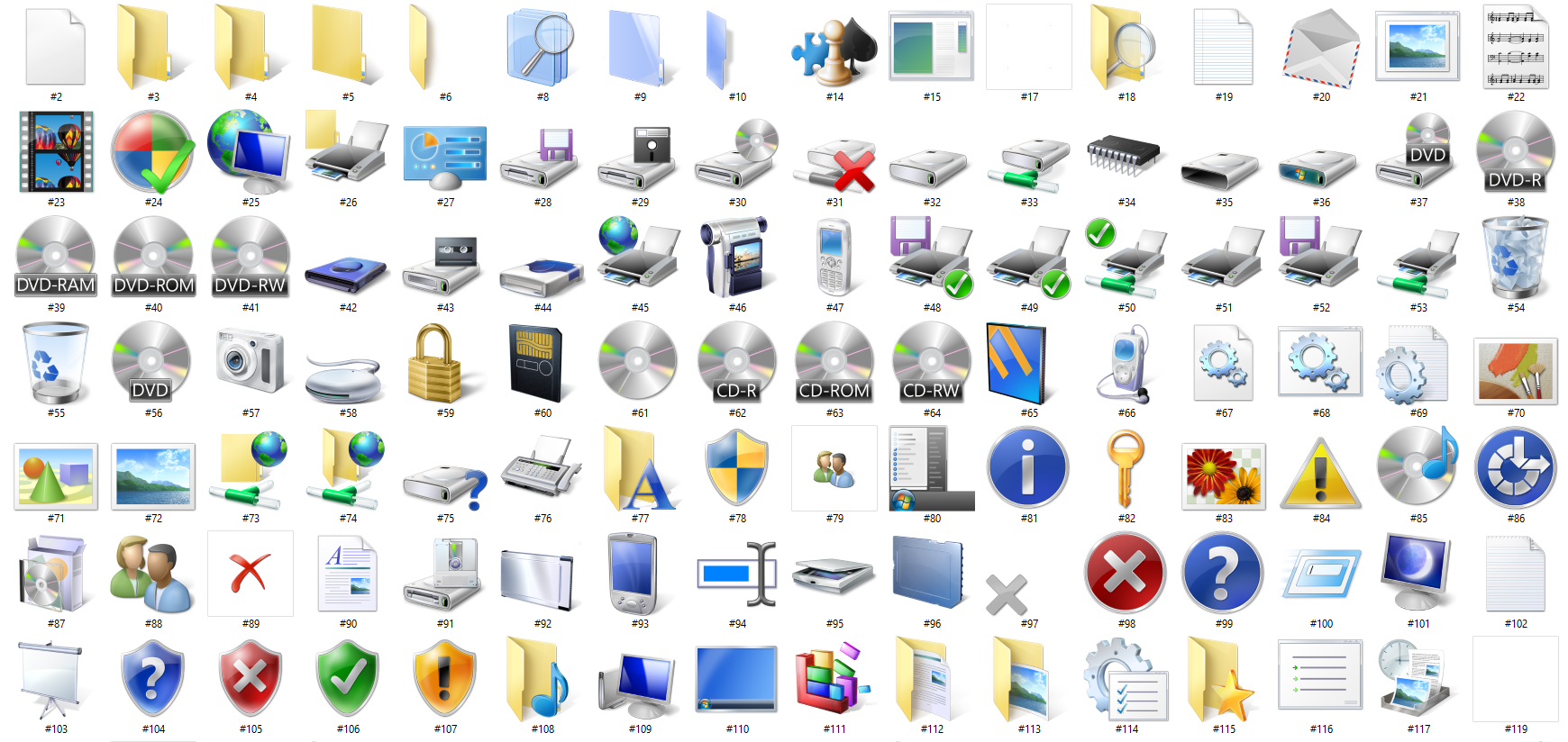Windows 7 Icons (exported from imageres.dll) by xyqnnnn on DeviantArt