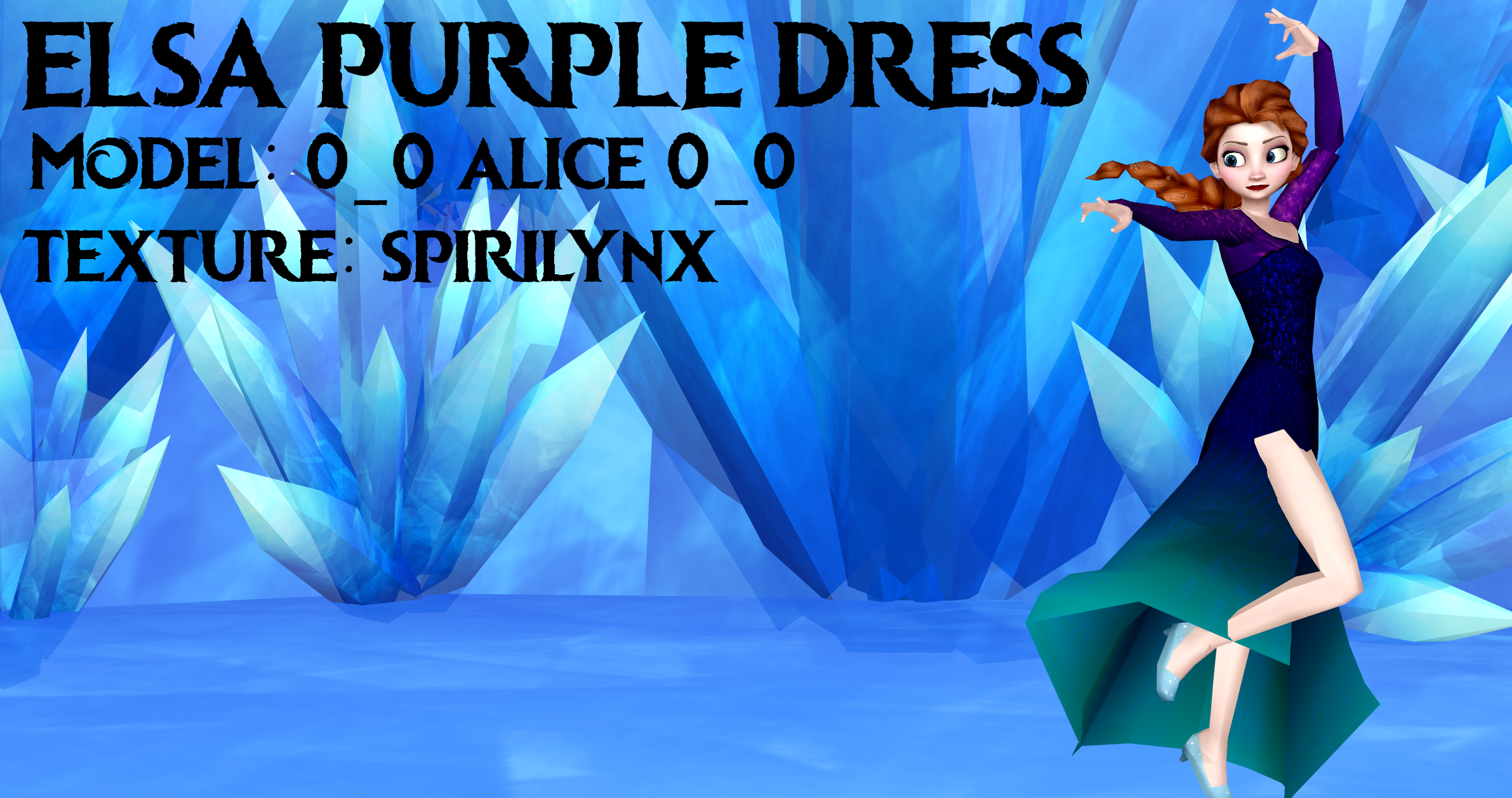 Model Purple Elsa MMD DL by Spirilynx on DeviantArt