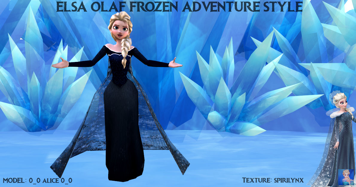 Mmd Model Elsa Olaf Frozen Adventure Dl By Spirilynx On Deviantart