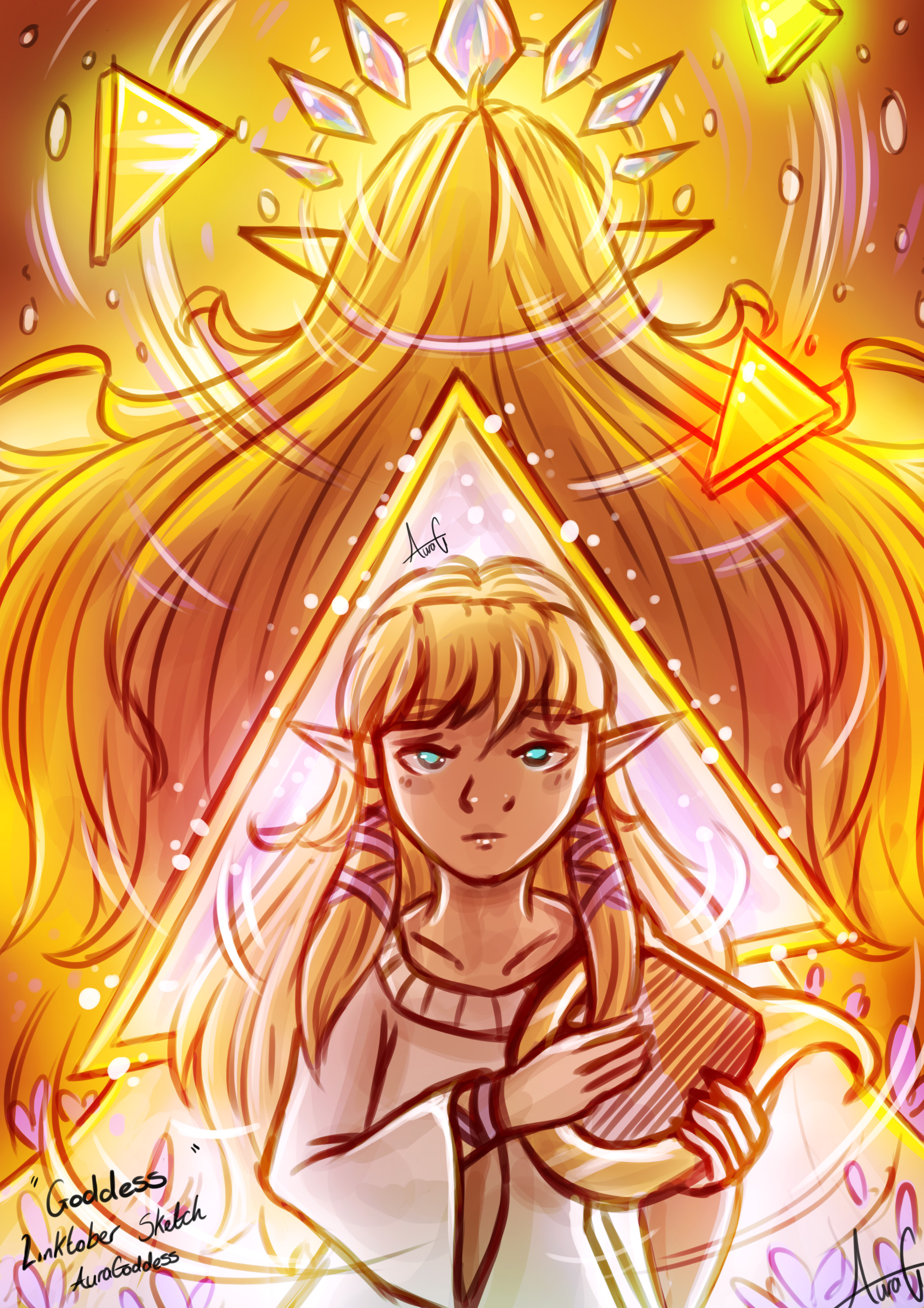 Linktober 2021 Day 8 - Goddess by AuraGoddess on DeviantArt