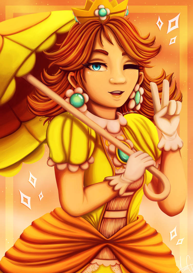 Princess Daisy - Super Mario Fanart by AuraGoddess on DeviantArt