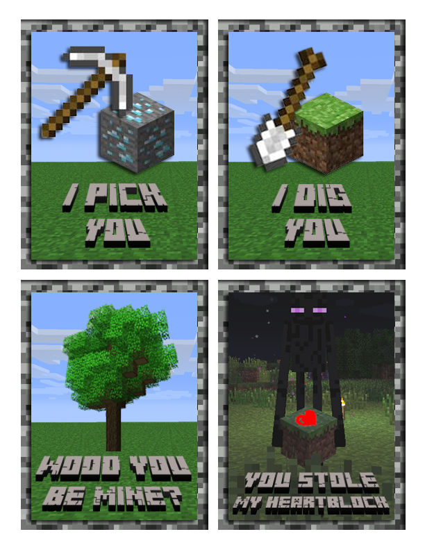 Minecraft Valentines! by Jakkuor on DeviantArt