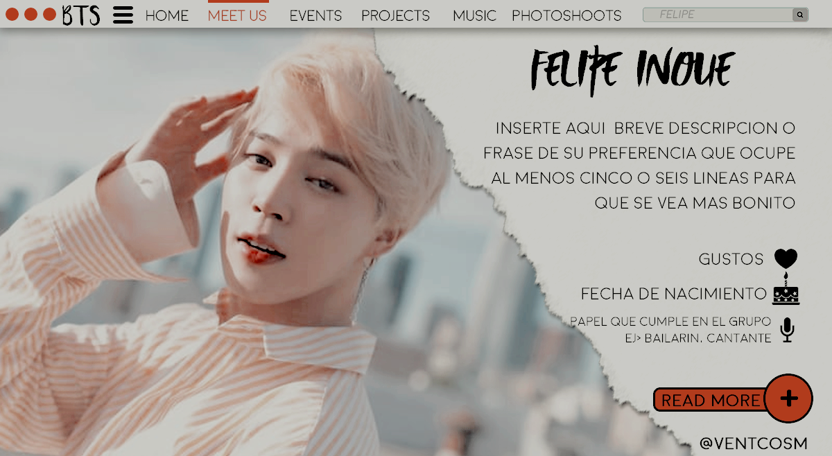 Template #3 BTS website by seremdipias on DeviantArt