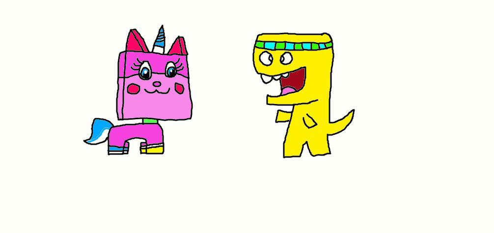 Dino in Unikitty style with Unikitty by jrg2004 on DeviantArt