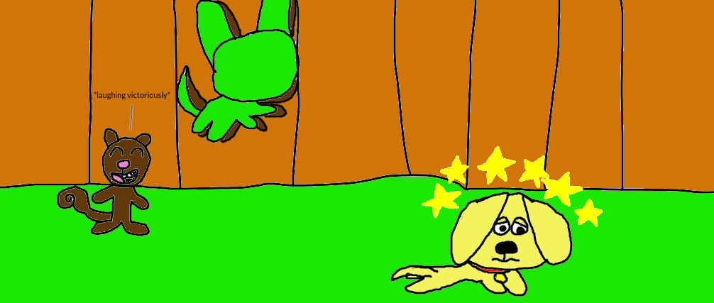 Squirrel wins over a Labrador by jrg2004 on DeviantArt