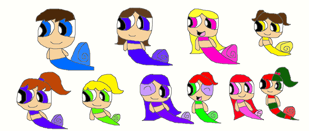 Joshua and his OCs as snail centaurs by jrg2004 on DeviantArt