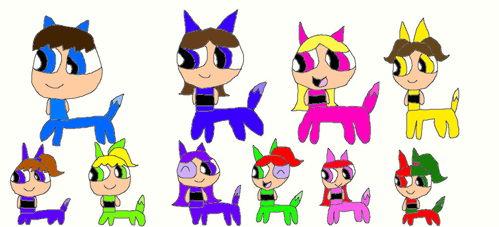 Joshua and his OCs as Eevee centaurs by jrg2004 on DeviantArt