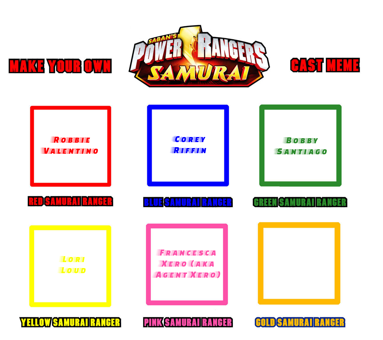 Brendan's Power Rangers Samurai cast by jrg2004 on DeviantArt