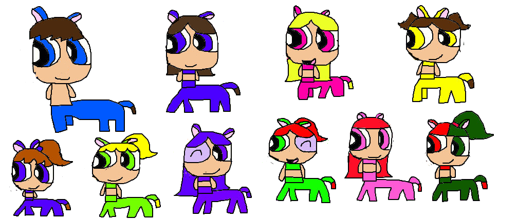 Joshua and his OCs as hippo centaurs by jrg2004 on DeviantArt