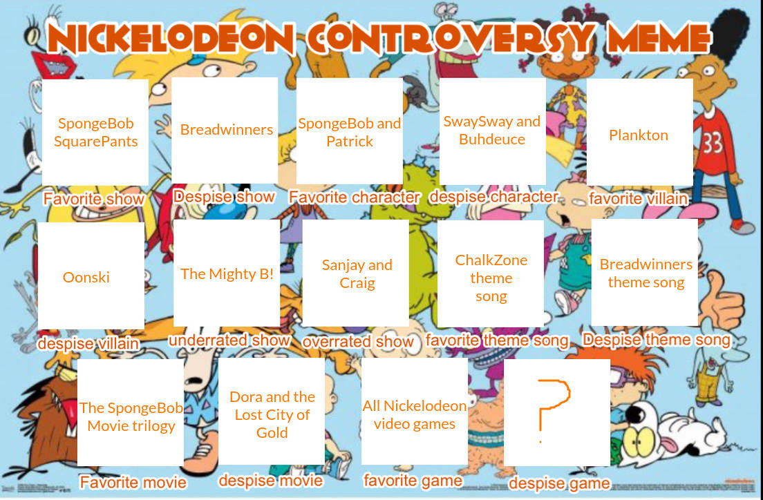 Nickelodeon Controversy Meme By Sbspandlandvfan On Deviantart