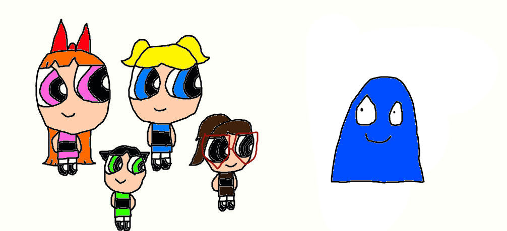 Powerpuff Girls and Stacey meets Bloo by jrg2004 on DeviantArt