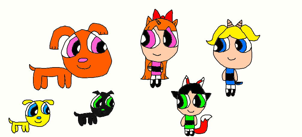 Powerpups meet Powerpuff Animal Clones by jrg2004 on DeviantArt