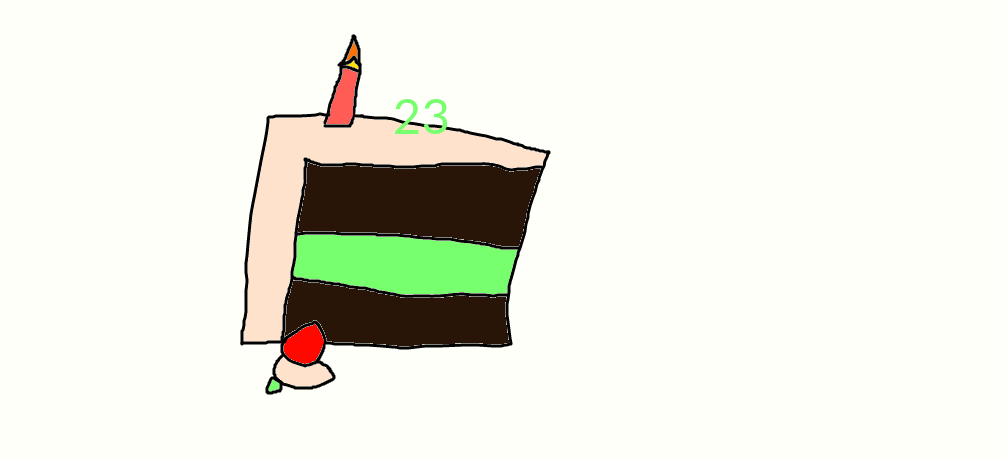 My drawing of a Deviantart birthday cake by jrg2004 on DeviantArt