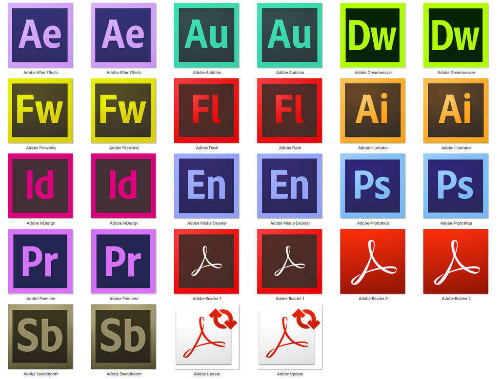 Adobe ICOs PNGs by 95wolfie95 on DeviantArt