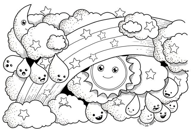 Coloring page - Weather by MadameCat-Art on DeviantArt